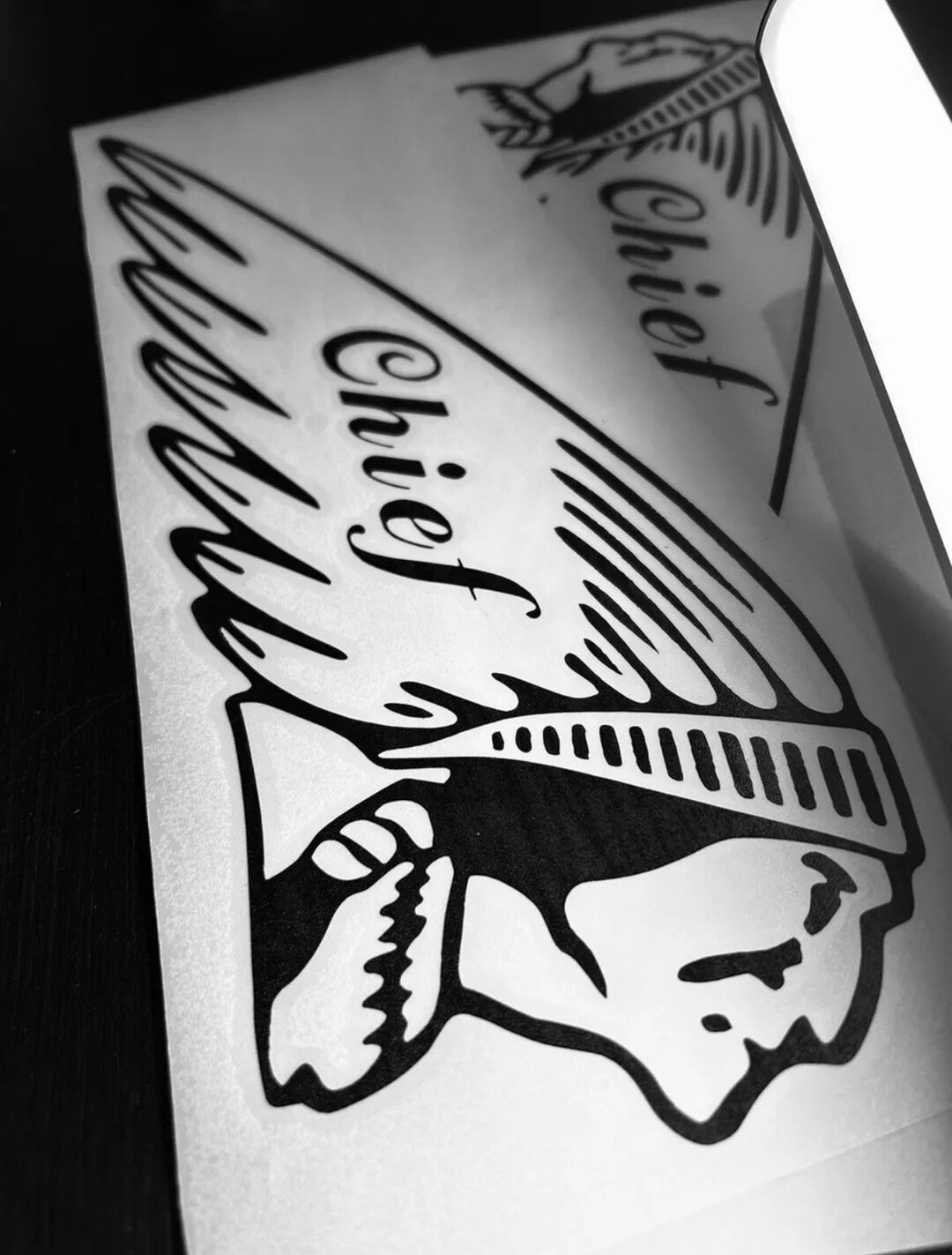 Indian Chief Outline Vintage Motorcycle Gas Tank Decals 2PC New ...