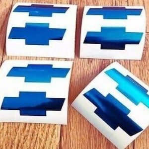 Chevrolet Chevy Bow Tie Wheel Center Cap Decals Stickers Custom New 8PC ...