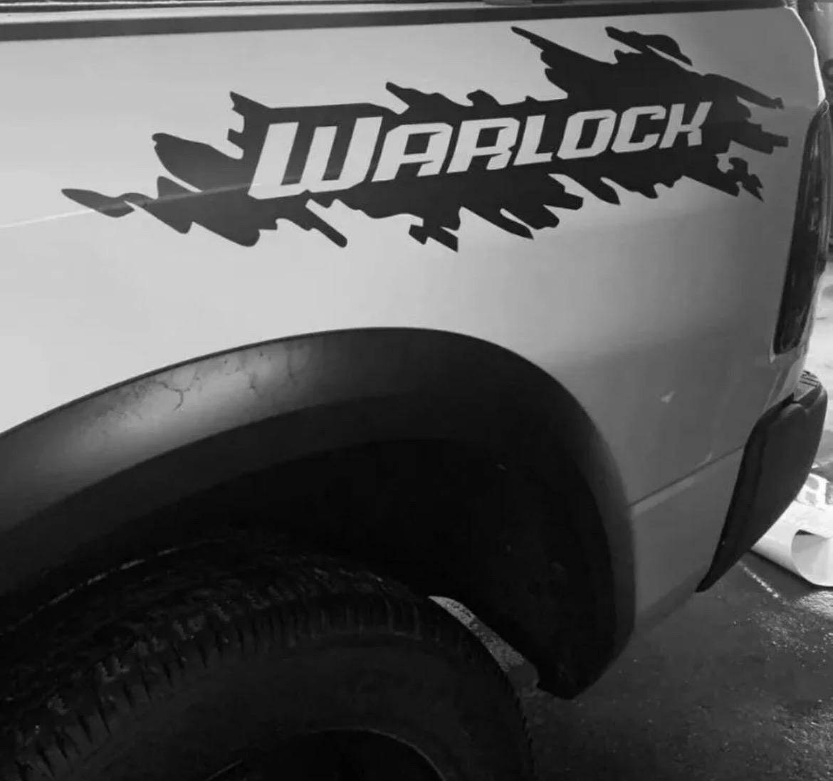 Custom Warlock Splash Upper Bedside Decals New 2PC Set Universal Fits ...