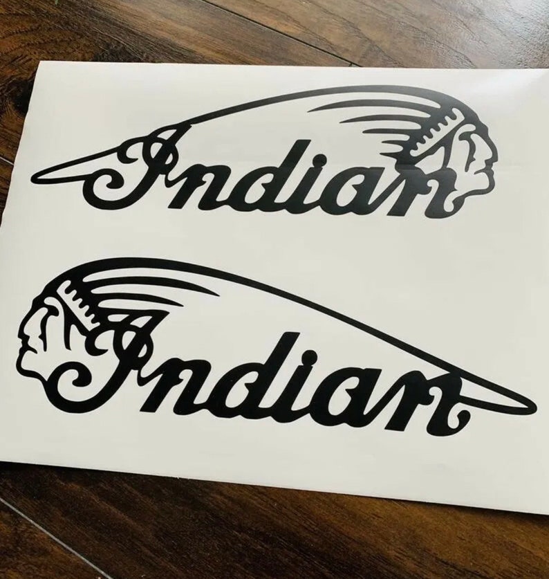 Custom Indian Motorcycle Gas Tank Decals 2PC Set New - Etsy