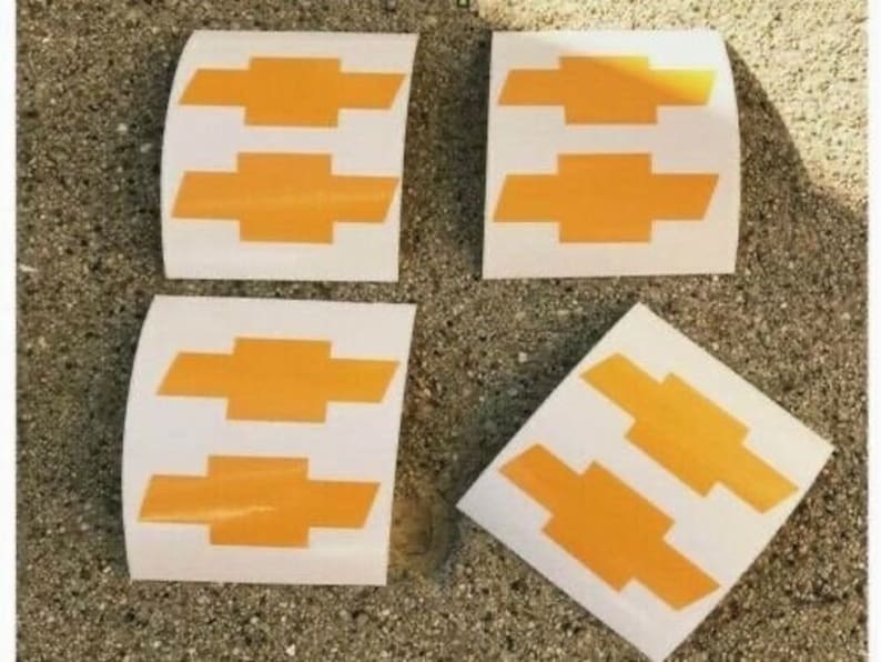 Chevrolet Chevy Bow Tie Wheel Center Cap Decals Stickers Custom New 8PC ...