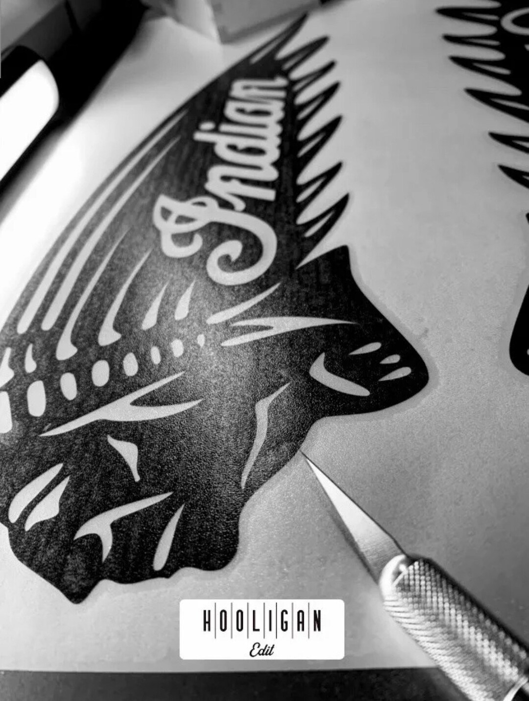 Custom Indian Hooligan Motorcycle Decals New 2PC Set Handcrafted RARE ...