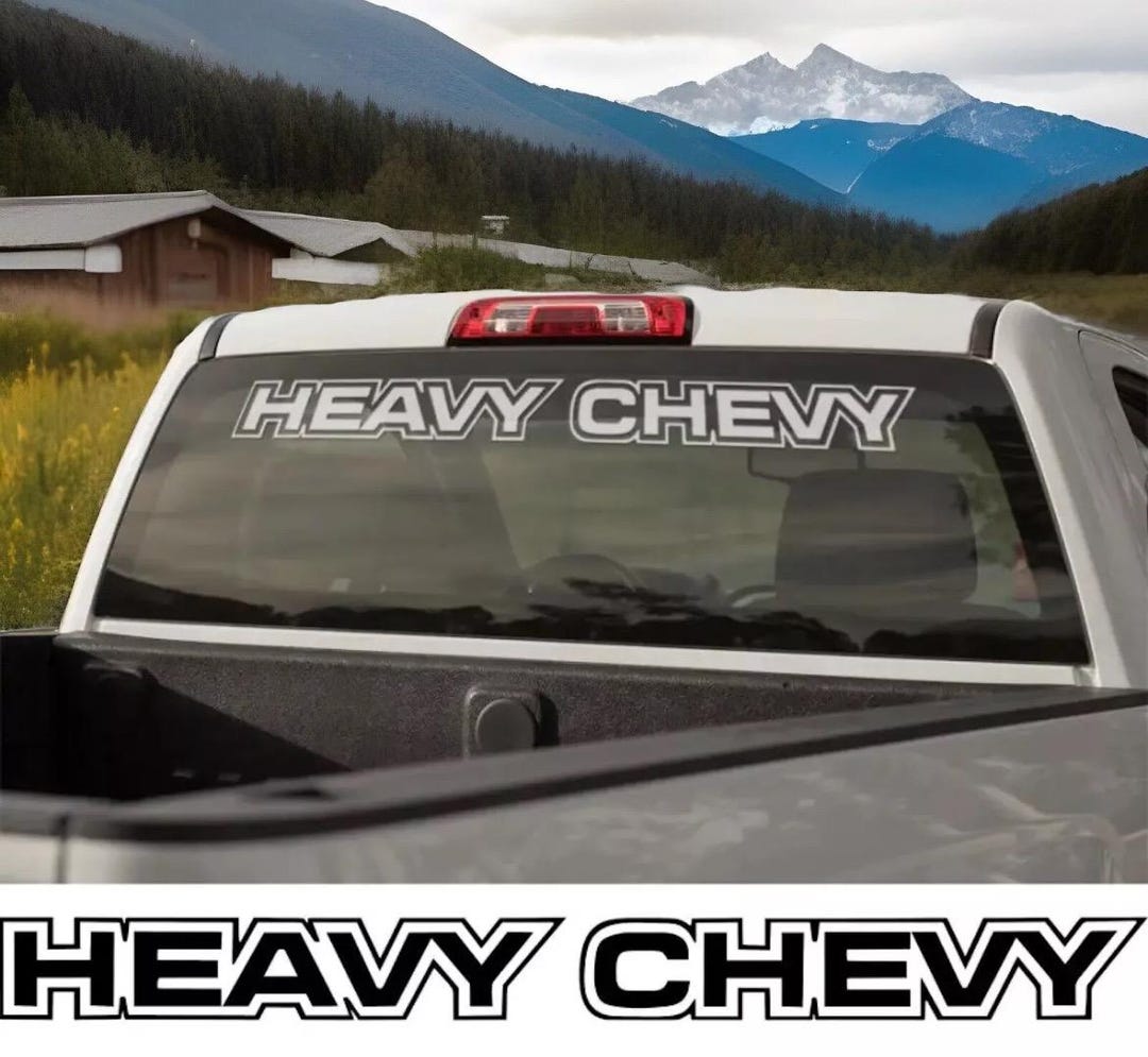 Custom Heavy Chevy Windshield Decal Banner Fits Chevrolet Trucks NEW ...