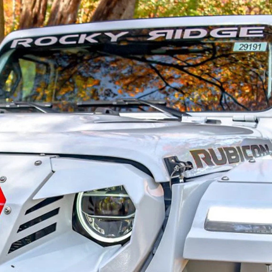 2018-2024 Custom Rocky Ridge Windshield Decal Banner Fits Jeeps Trucks ...