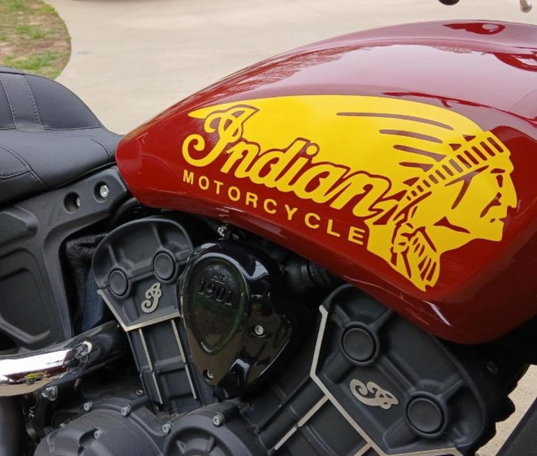 Custom Indian Motorcycle Gas Tank Decals 2PC Set New Handcrafted - Etsy