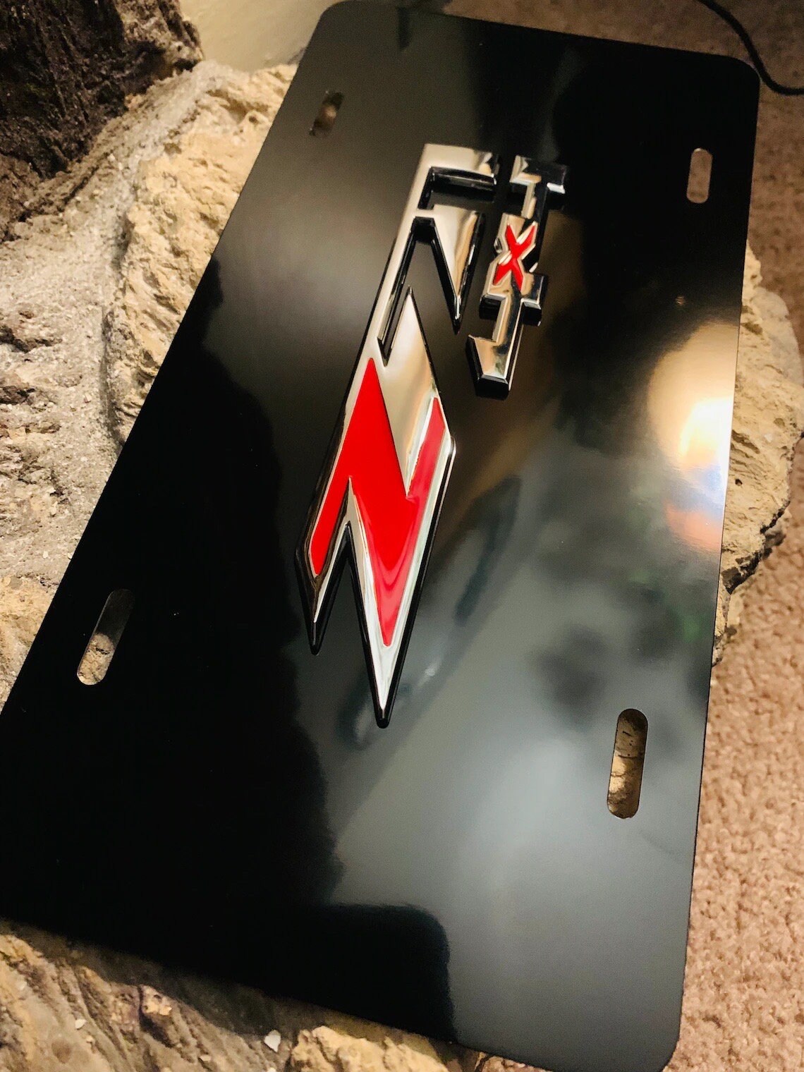 Custom Z71 44 off Road 3D License Plate New Black Red/chrome Aluminum ...