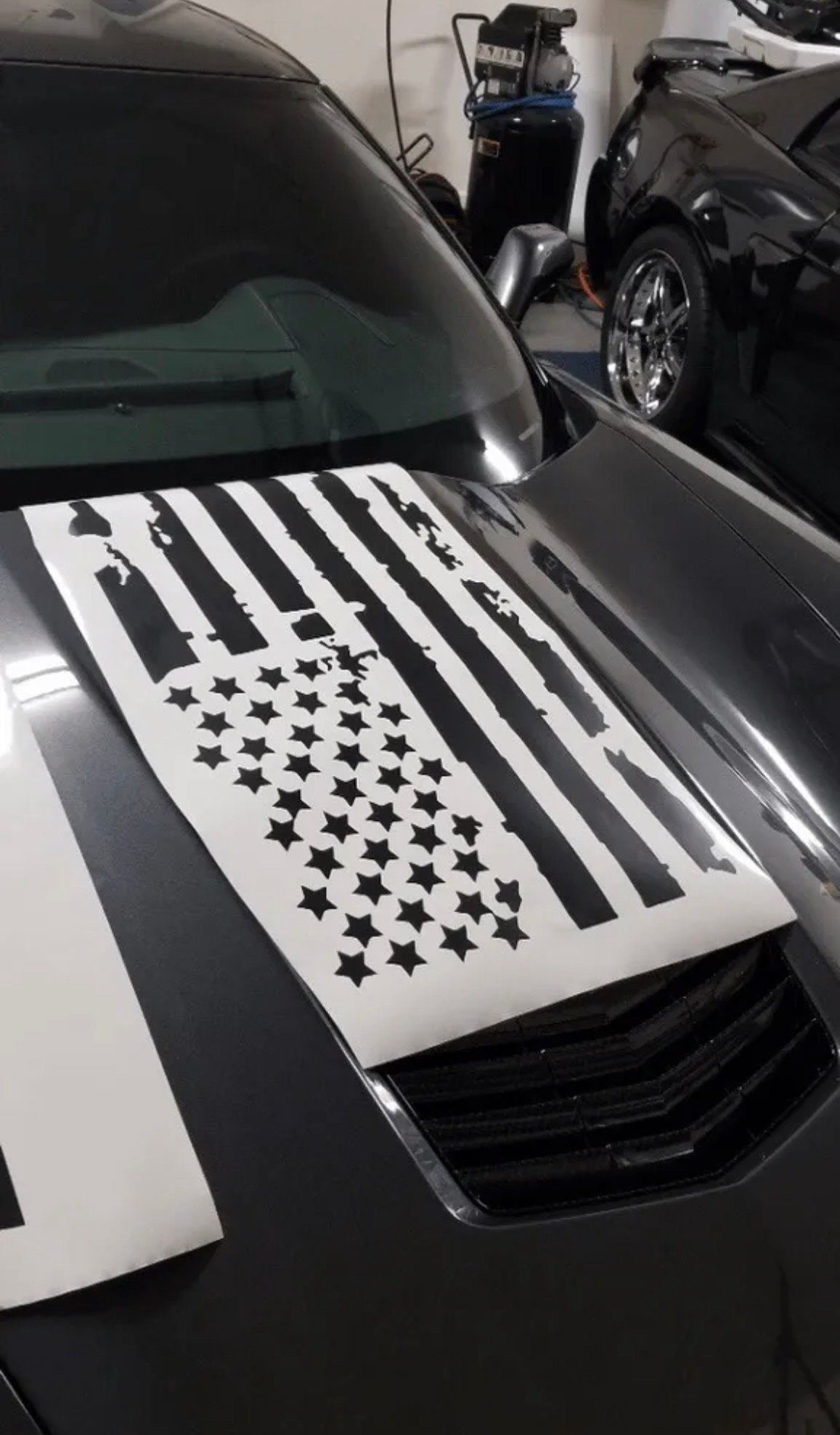 Custom Chevrolet C7 Corvette Distressed Flag Hood Decal Z06 New 1PC ...