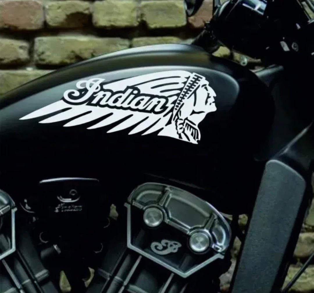 Custom Indian Bold Motorcycle Decals New 2PC Set Handcrafted RARE ...