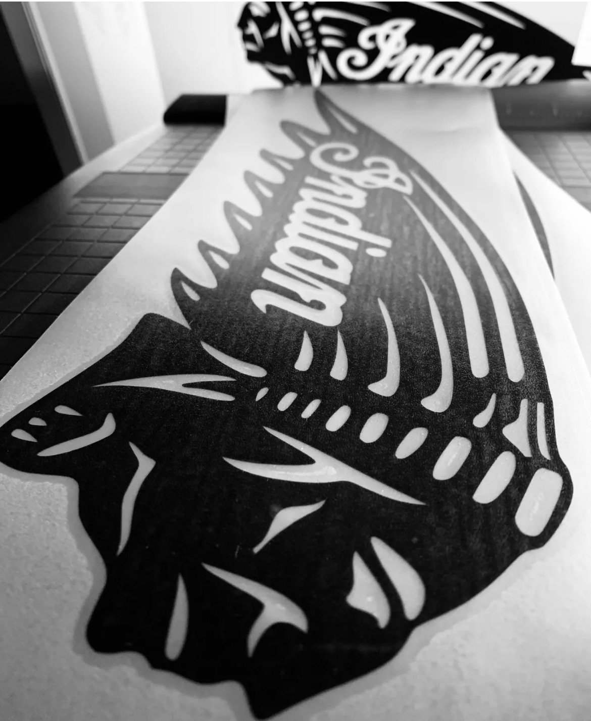 Custom Indian Hooligan Motorcycle Decals New 2PC Set Handcrafted RARE ...