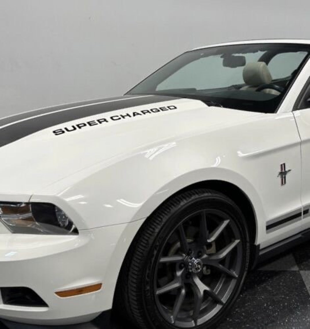 Custom Super Charged Hood Decals Sticker New 2pc Set Fits Mustang Ram ...