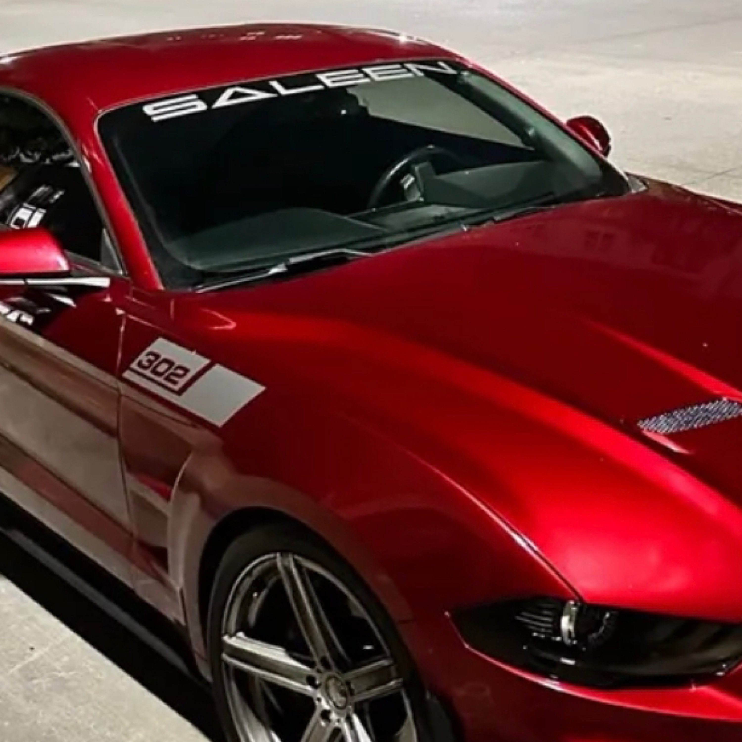 Custom Handcrafted Saleen 302 Decals Fender Hood Trim & Windshield New ...