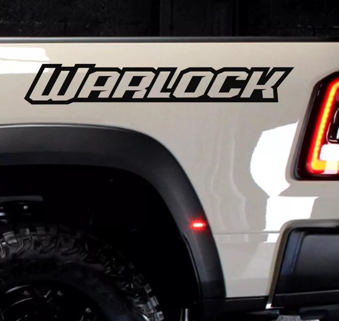Custom Warlock Upper Bedside Decals New 2PC Set Universal Fits All ...