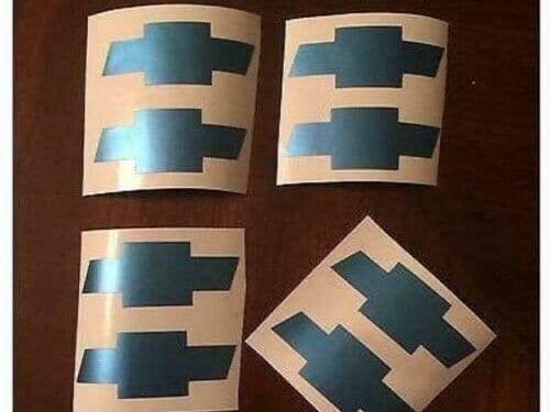 Chevrolet Chevy Bow Tie Wheel Center Cap Decals Stickers Custom New 8PC ...