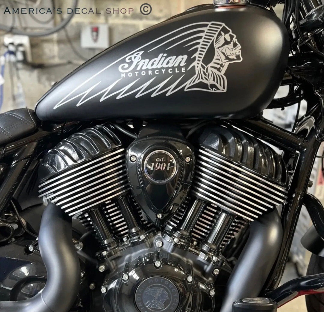 Custom Indian Motorcycle Gas Tank Decals 2PC Set New Handcrafted - Etsy