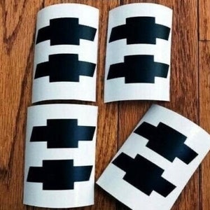 Chevrolet Chevy Bow Tie Wheel Center Cap Decals Stickers Custom New 8PC ...