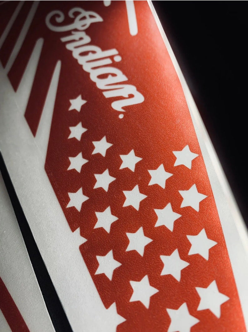 Custom Indian Motorcycle Gas Tank Decals 2PC Set New Custom Stars USA ...
