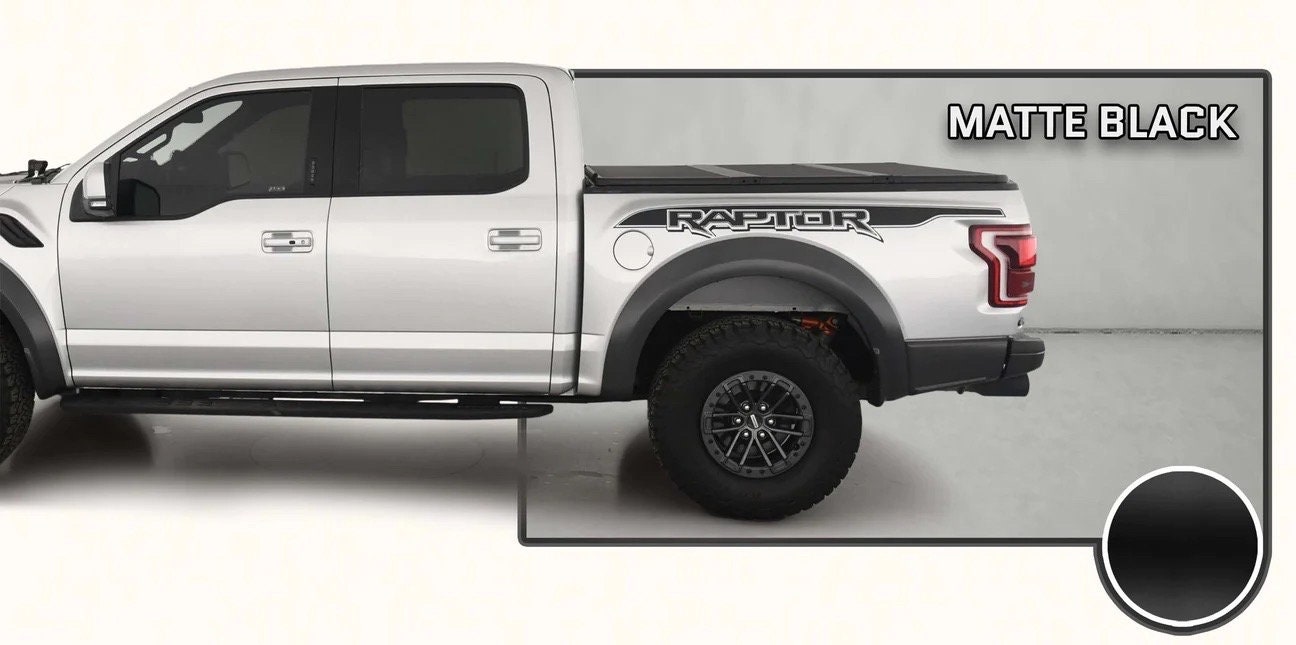 Custom OEM Handcrafted Raptor Bedside Decal Kit 2PC Set Bed Trim Decals ...