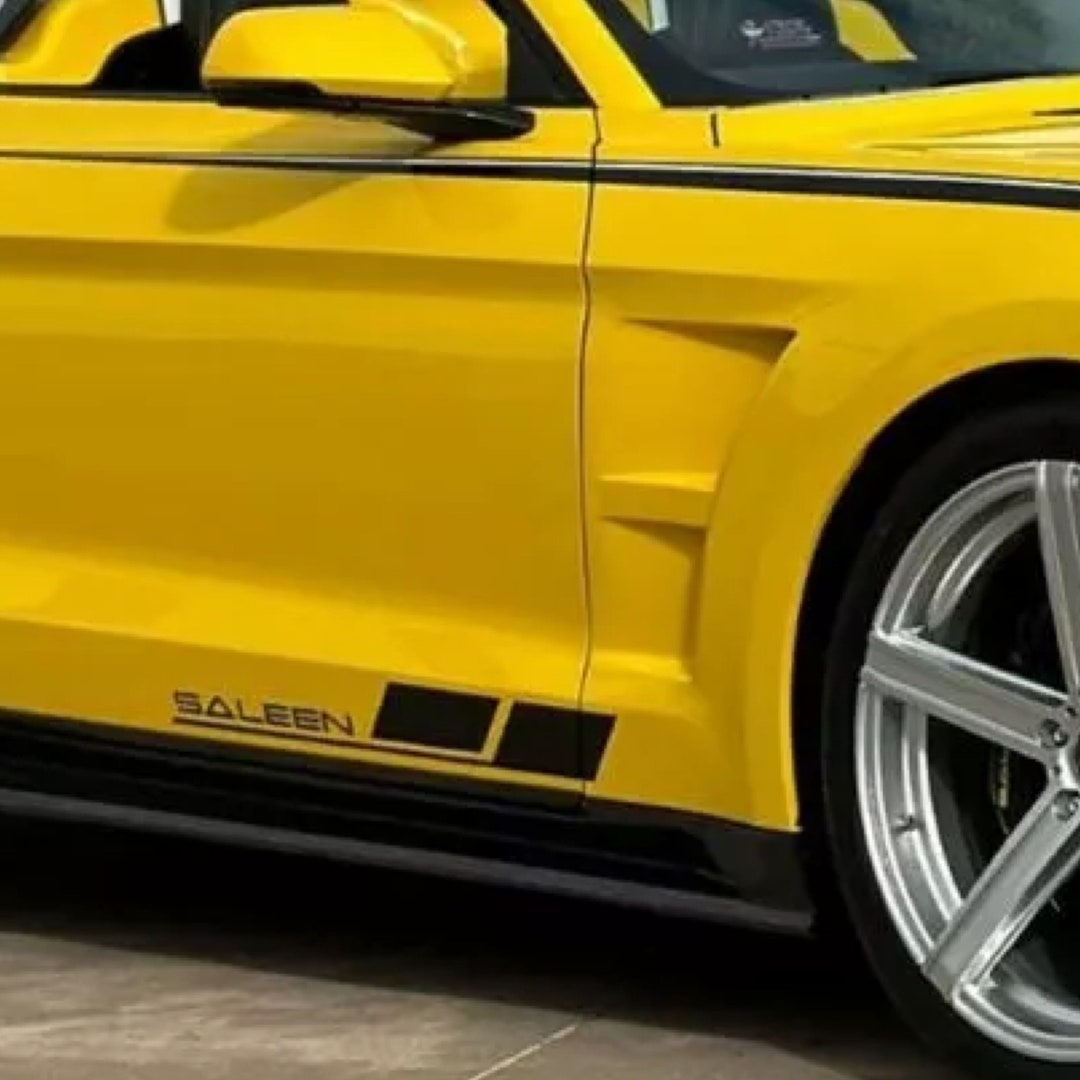 Custom Handcrafted Saleen Decals Lower Door Trim & Windshield New 3PC ...