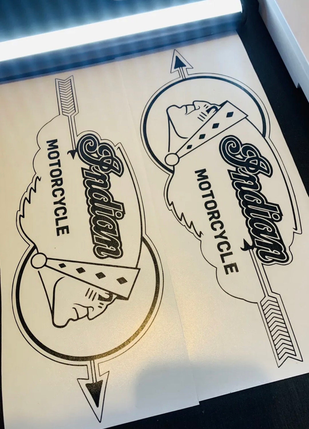 Indian Vintage Motorcycle Gas Tank Decals 2PC Set New Handcrafted OEM ...