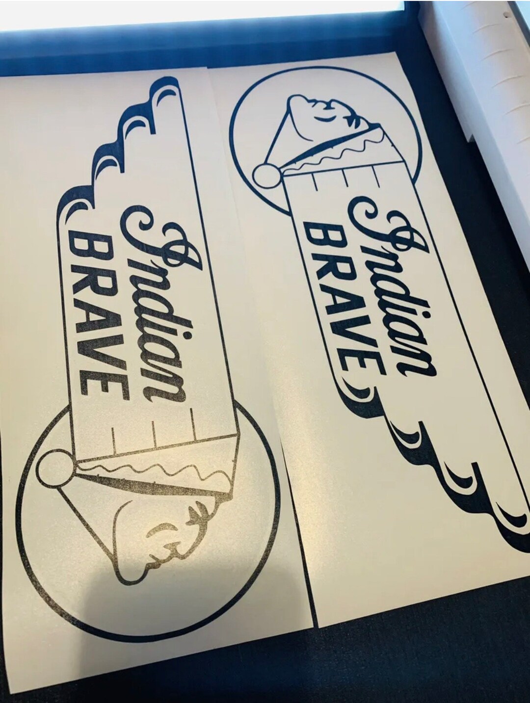 Indian Brave Custom Vintage Motorcycle Gas Tank Decals 2PC Set New ...
