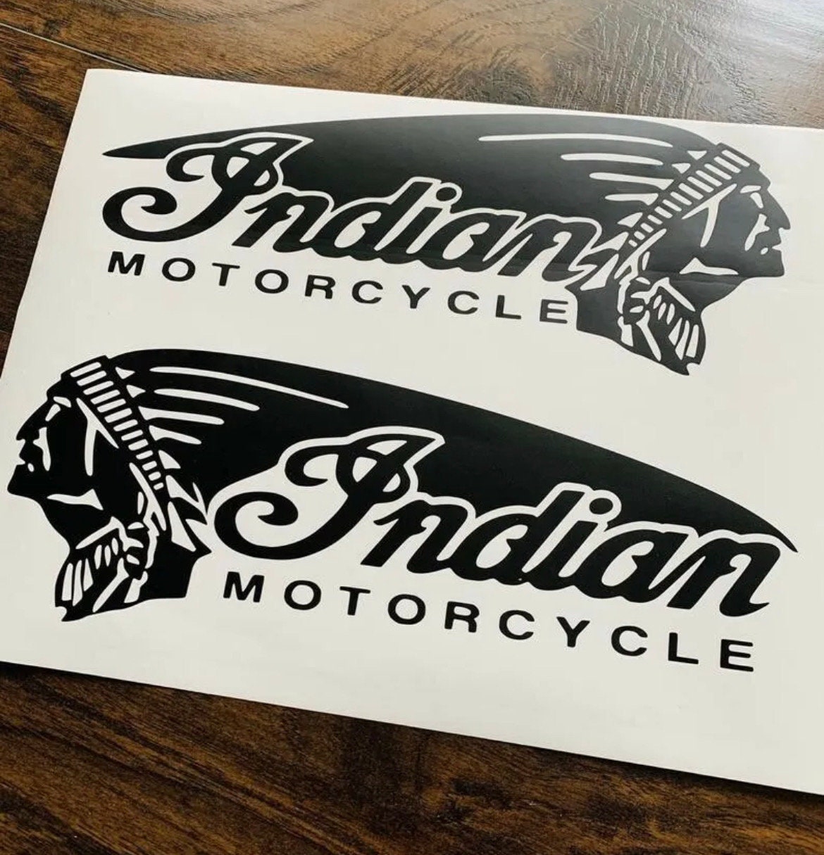 Custom Indian Motorcycle Gas Tank Decals 2PC Set New Handcrafted - Etsy