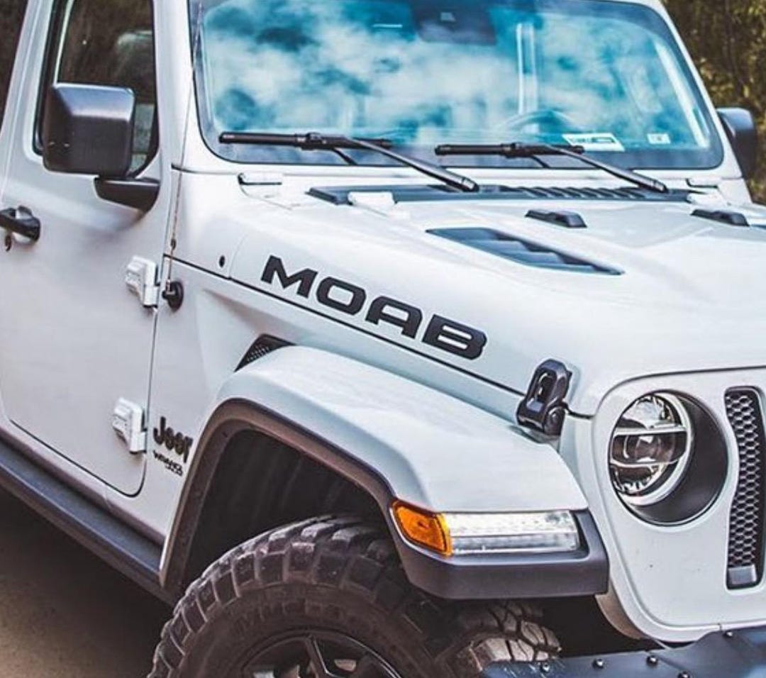 Custom MOAB Fender Body Decals 2pc Set New Fits Jeep Wrangler Rubicon ...