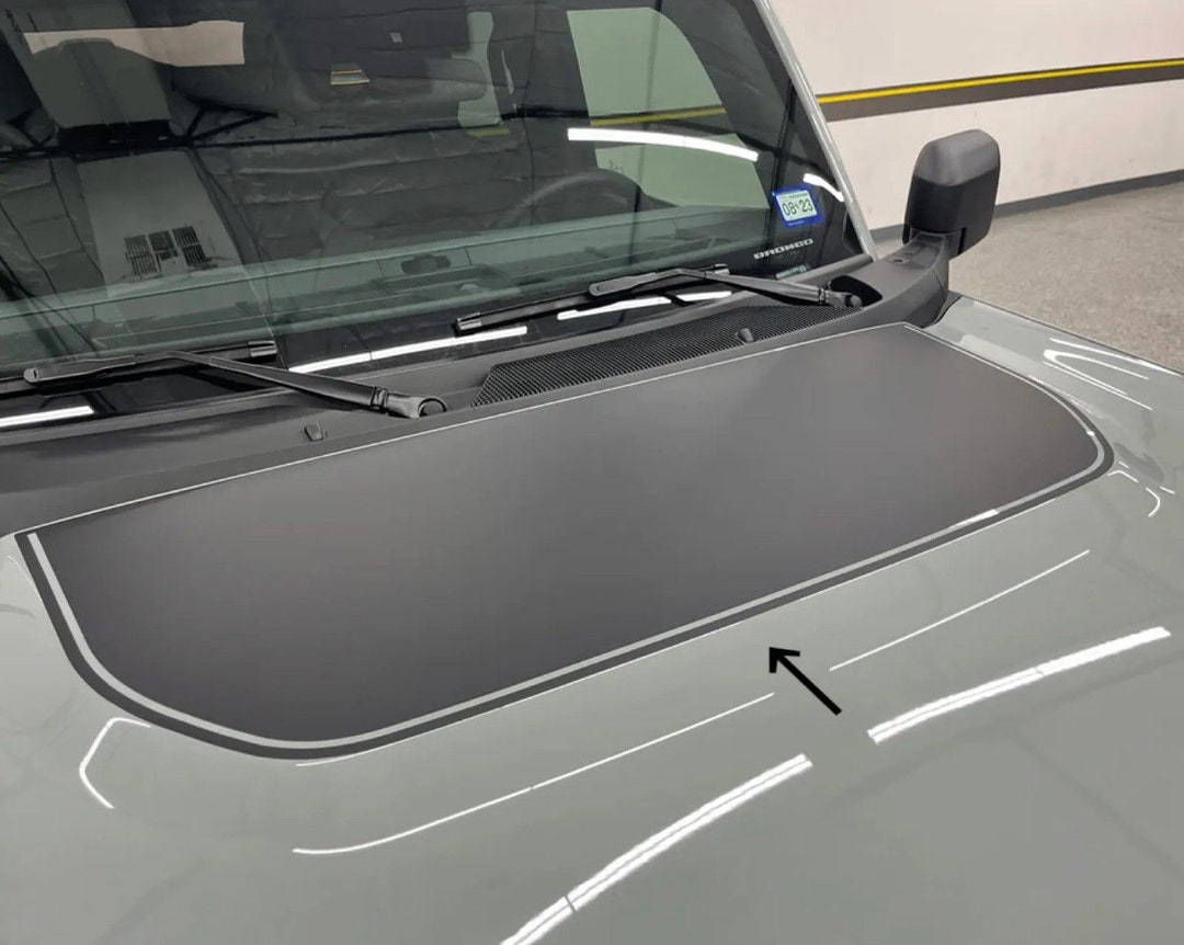 2021-2024 Custom Center Hood Overlay Decal Outline New 1PC Fits Bronco ...
