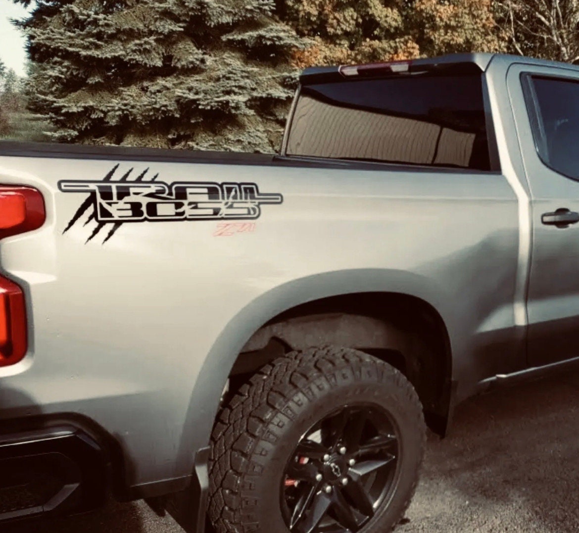 Custom Chevrolet Trail Boss Bedside Decals 2PC Set New Fits Silverado ...