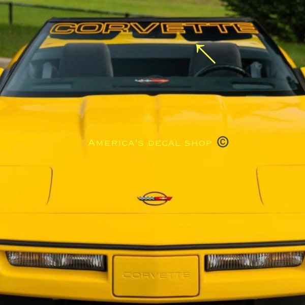 Corvette Windshield Decal - Etsy
