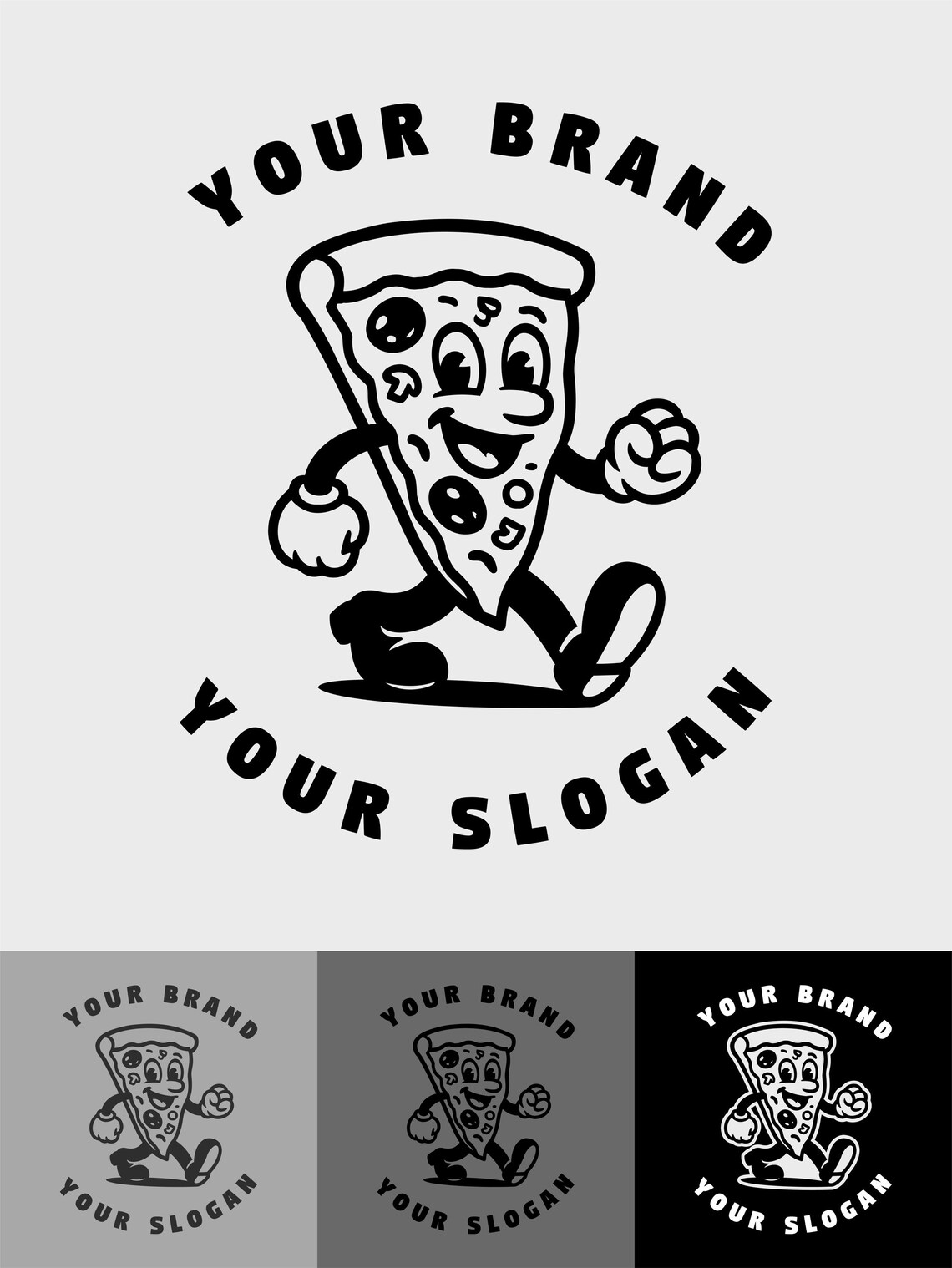 Modern Pizza Restaurant Logo: Editable Vector Design With Customization ...