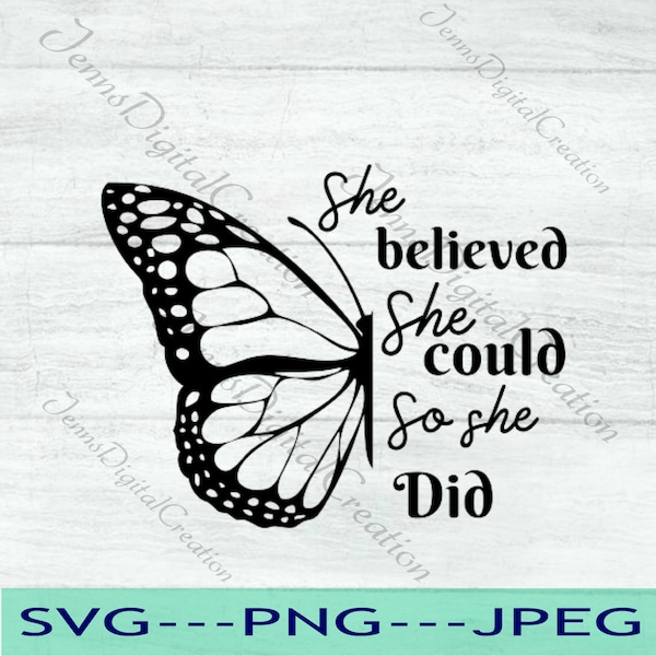 She Believed She Could so She Did - Etsy