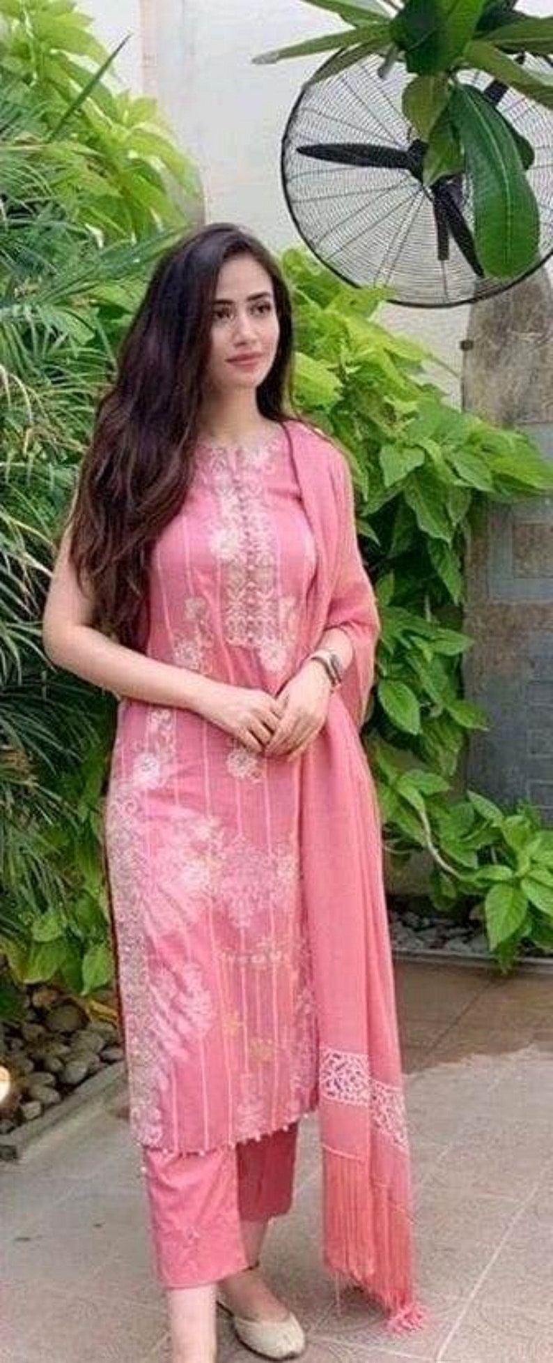 Indian Printed Traditional Kurta Set With Pant And Dupatta For Etsy