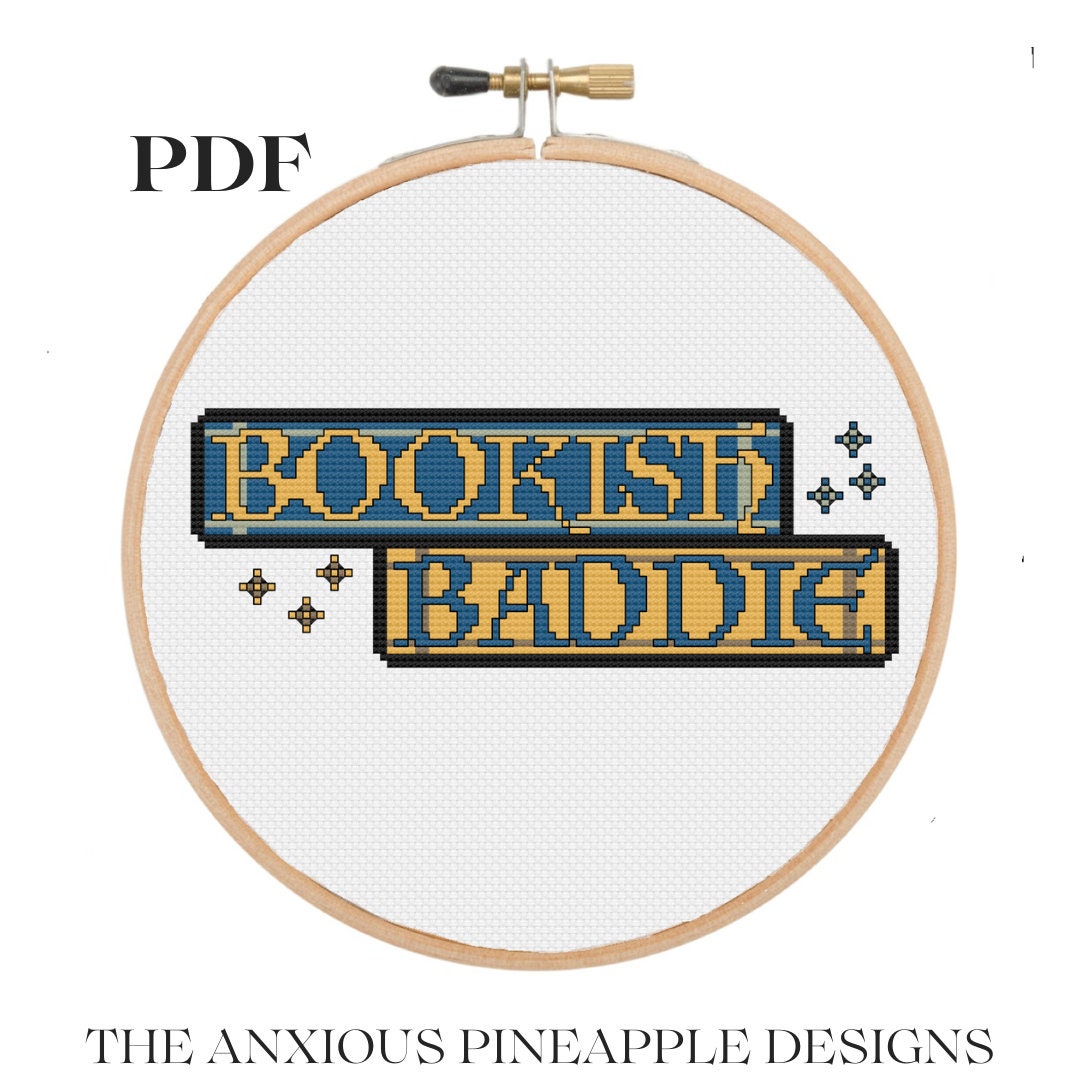 Bookish Baddie Cross Stitch Pattern, Booktok, Reader, Funny, Romance ...