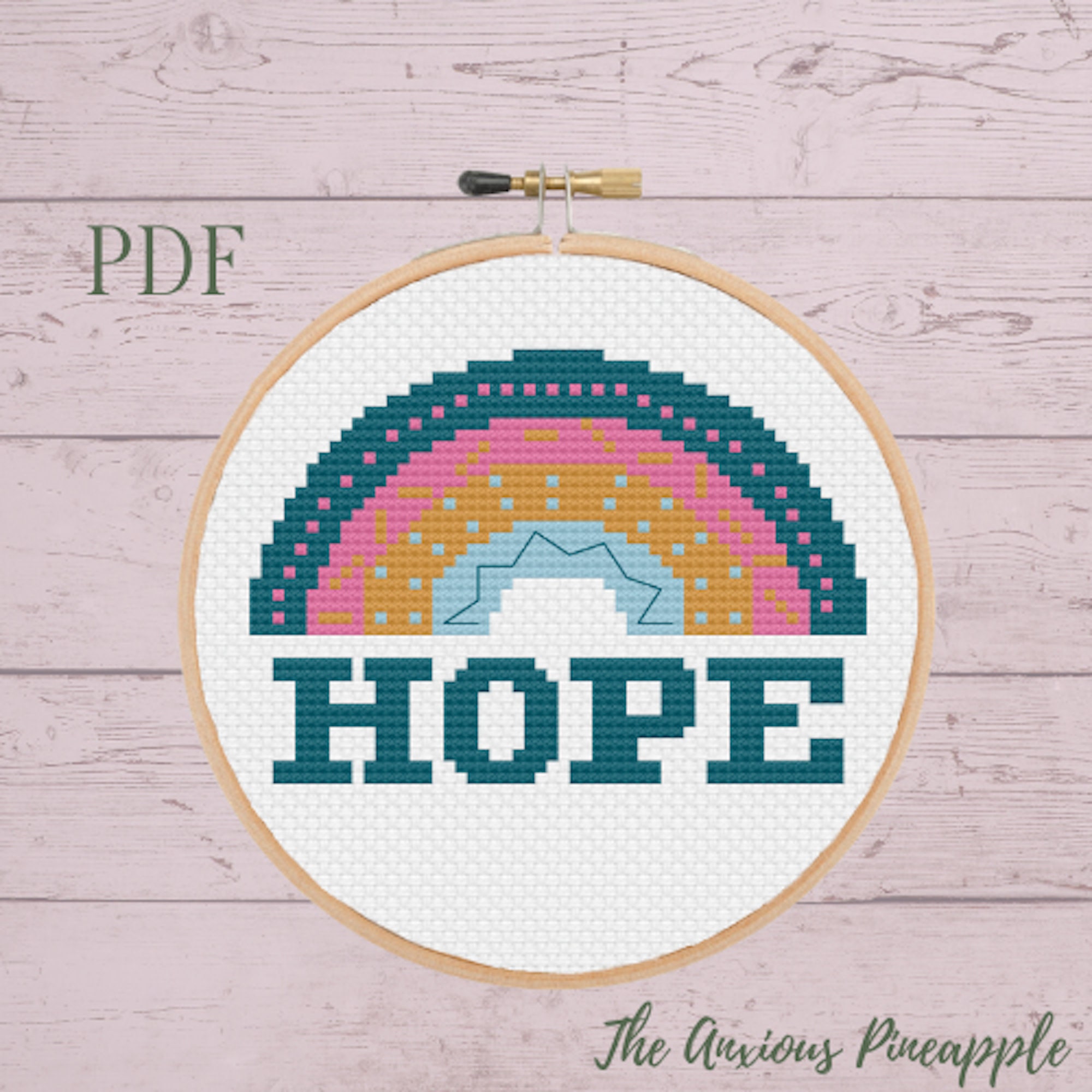 Modern Hope Cross Stitch Pattern Pdf/counted Cross Stitch/ - Etsy