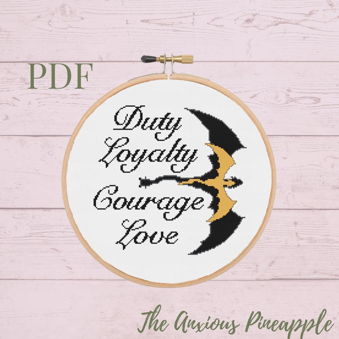 Duty, Loyalty, Courage, Love Cross Stitch Pattern, Booktok, Smutty ...