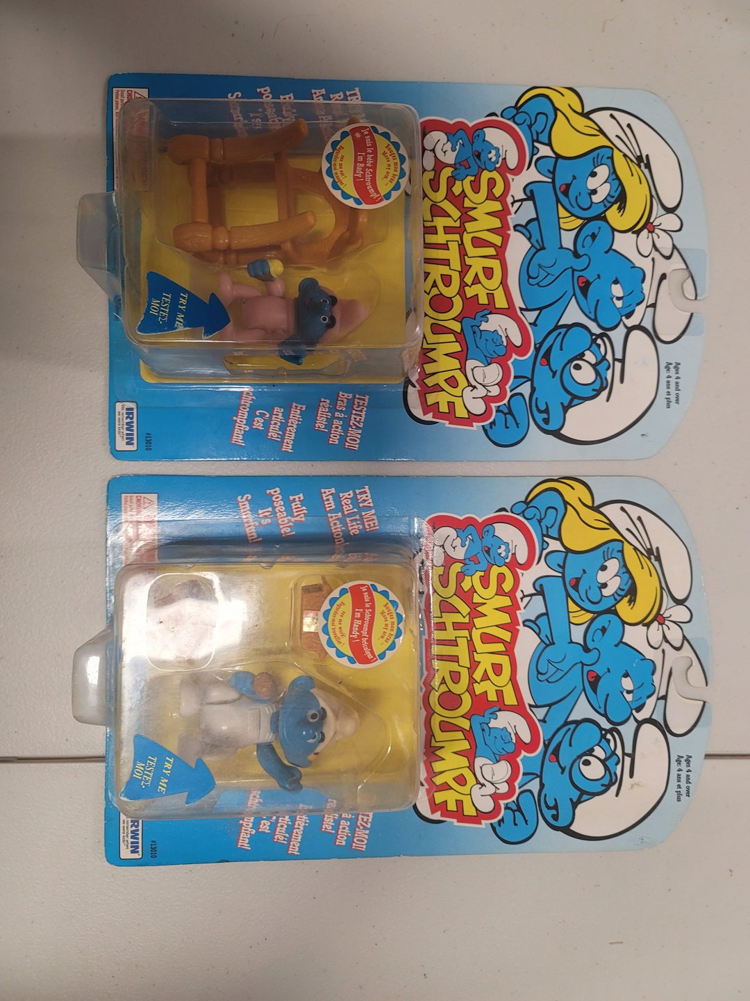 The Smurfs Baby Smurfs Figurine High Chair and Bird House 1996 - Etsy