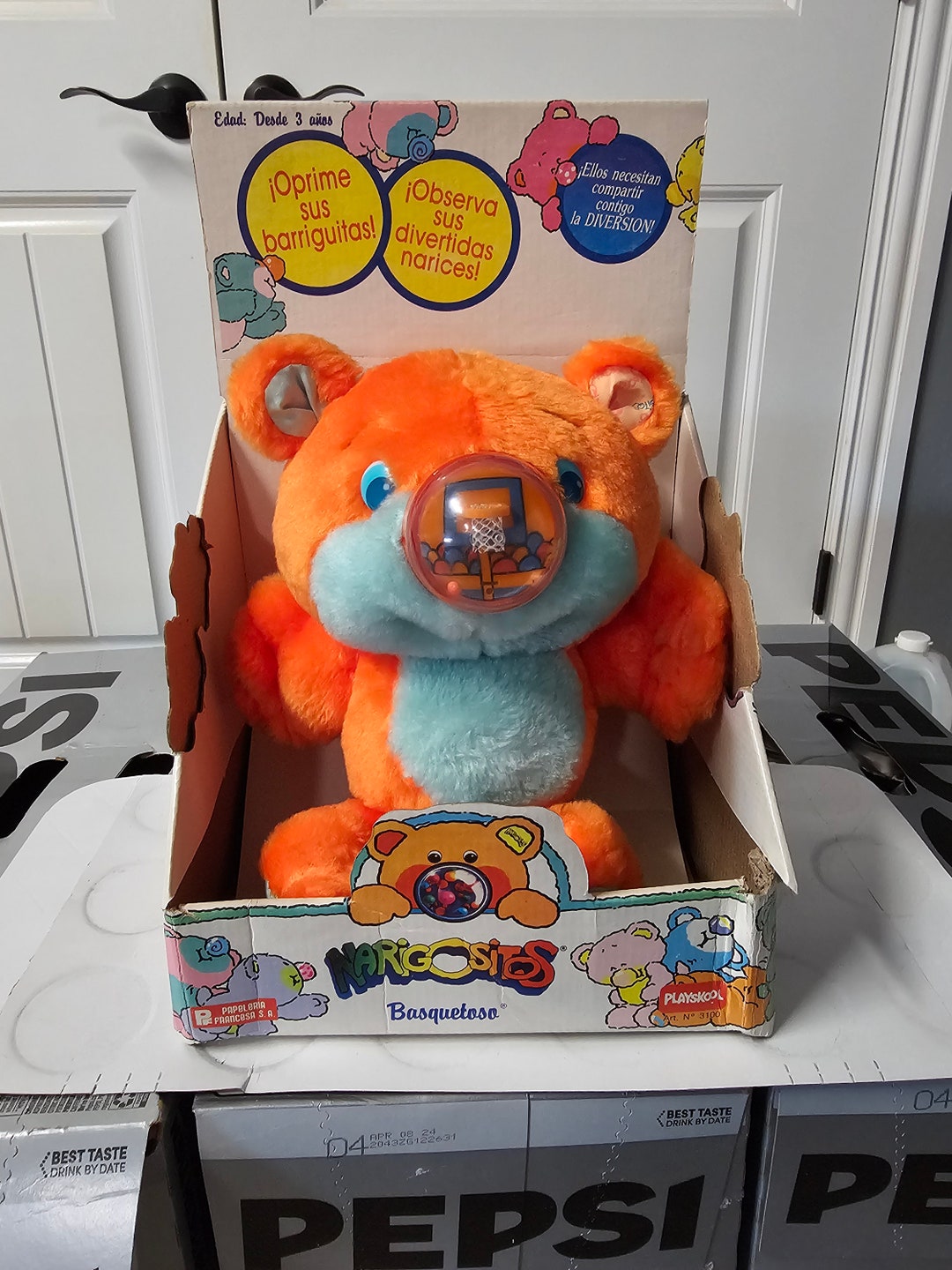 Vintage Playskool Nosy Bear Rumpus Nosy Bear Plush 1987 - NIB - Works Argentina Box. - Etsy