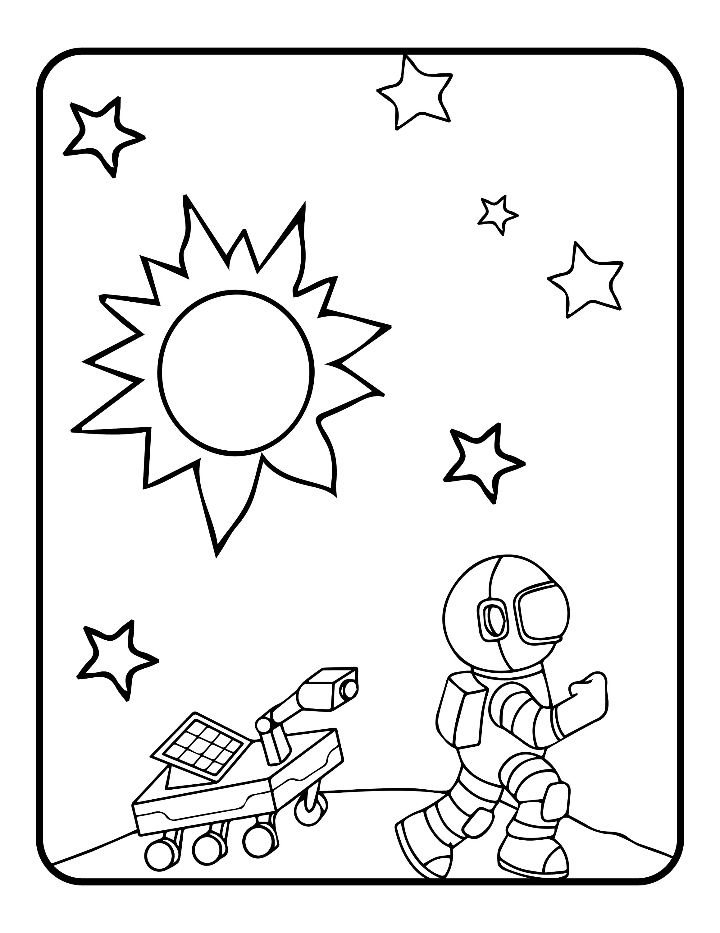 Children's Space Coloring Pages Pack 1 - Etsy