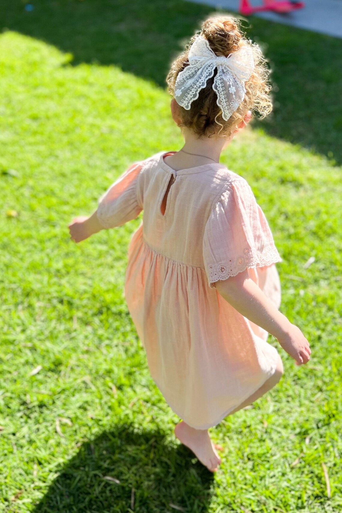 Vintage Lace Fable Bows Clip Hair Accessories Flower Girl Wedding ...