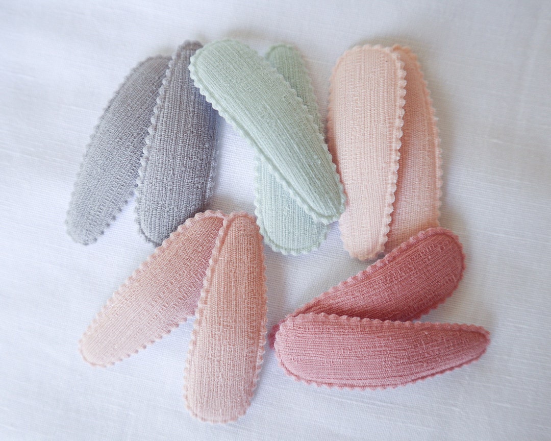 Textured Fabric Covered Snap Clips Girls Birthday Gift Idea - Etsy
