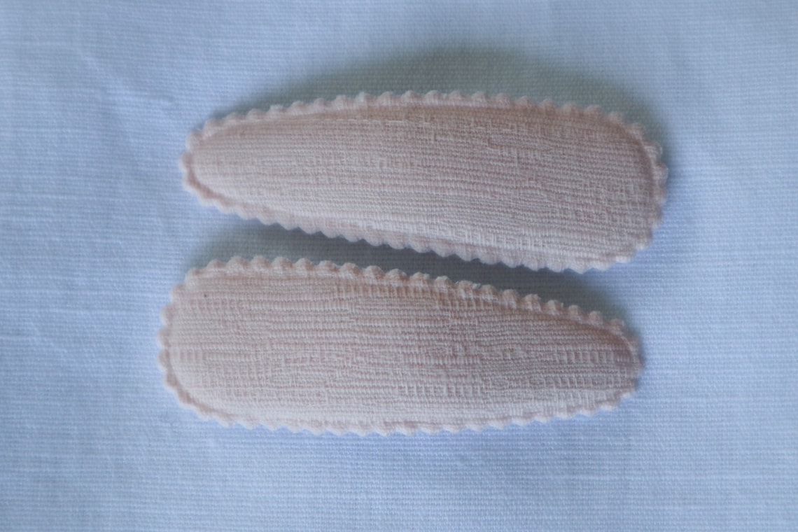 Textured Fabric Covered Snap Clips girls Clipsgirls | Etsy