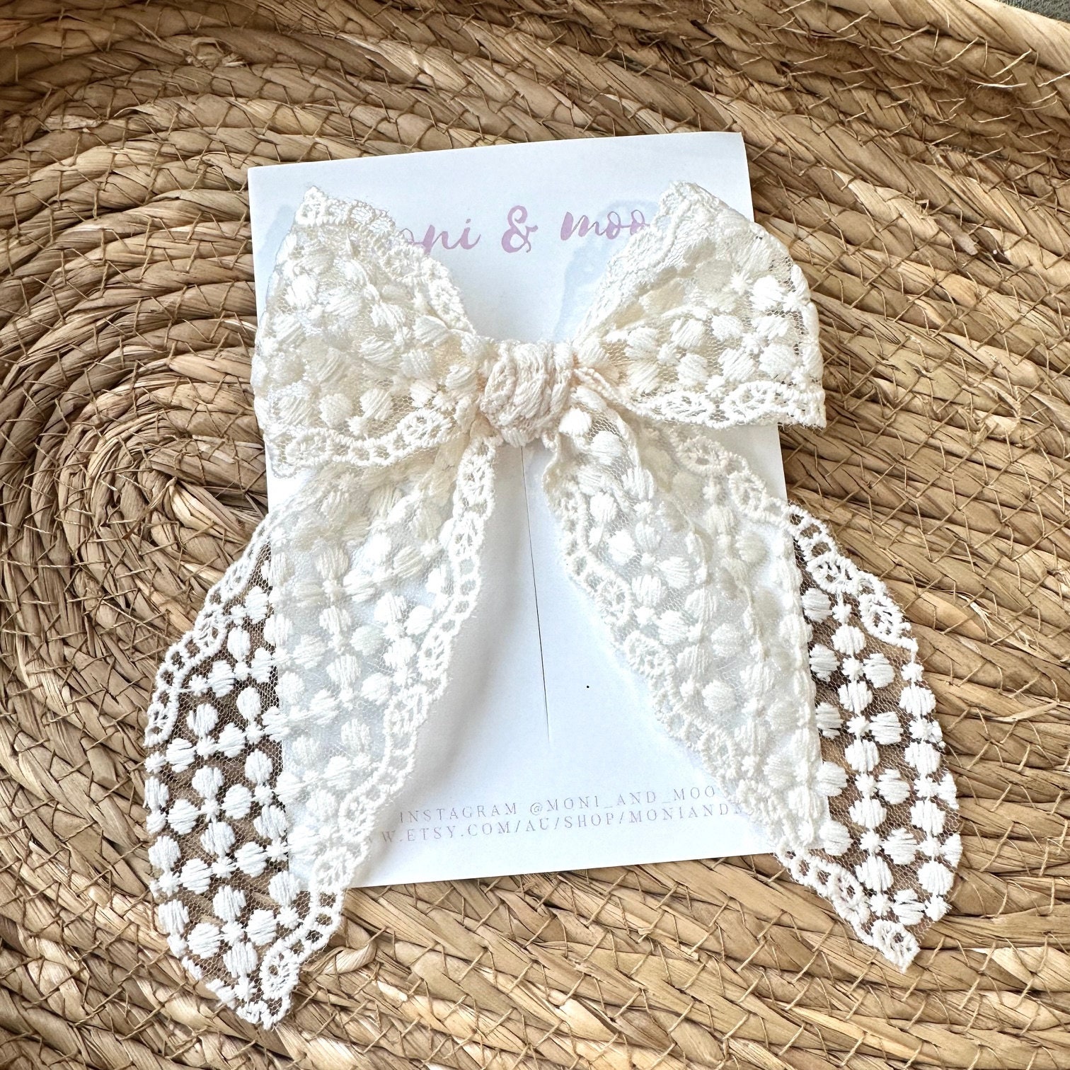 Vintage Lace Fable Bows Clip Hair Accessories Flower Girl Wedding ...