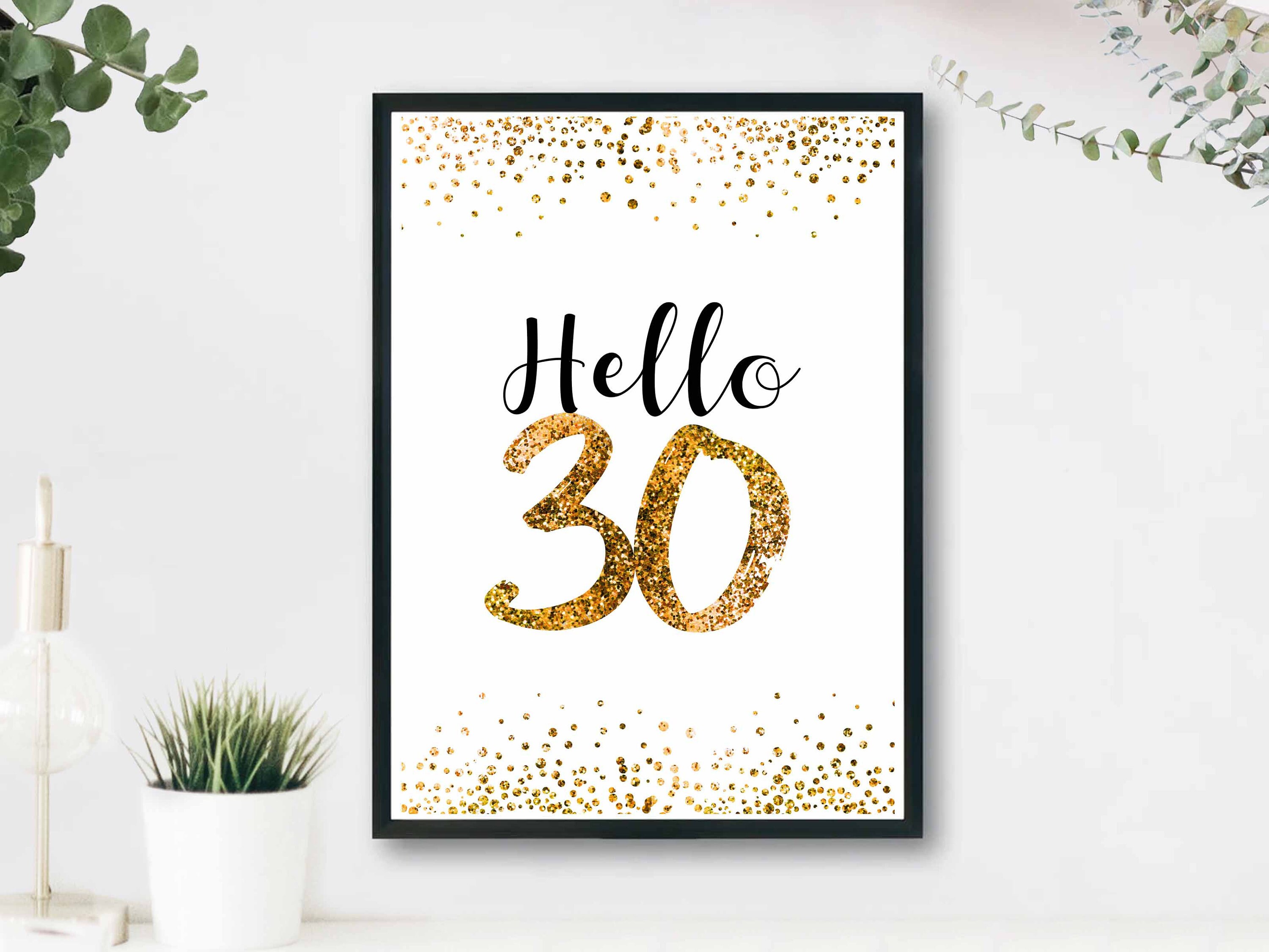 Hello 30 Birthday 30th Birthday Signs Happy 30th Birthday - Etsy UK