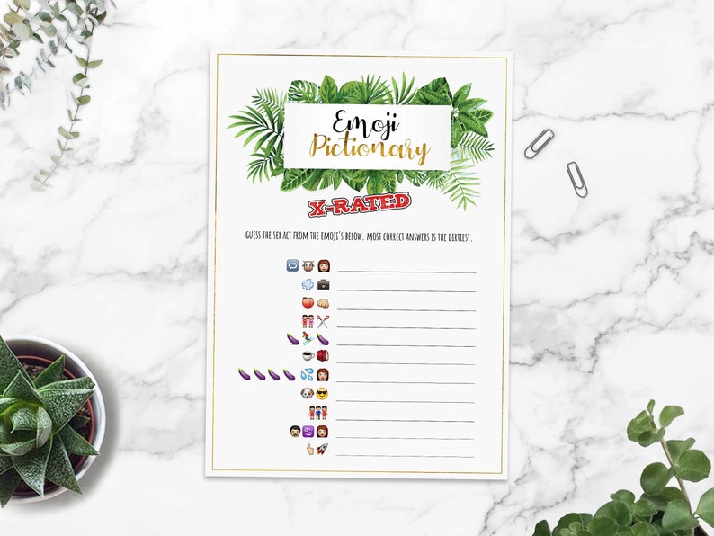 Dirty Emoji Pictionary Rude Bachelorette Party Games X-rated - Etsy