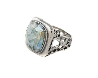 Eilat Ring Hadar Jewelry Israel Art 925 Sterling Silver and 9K - Etsy