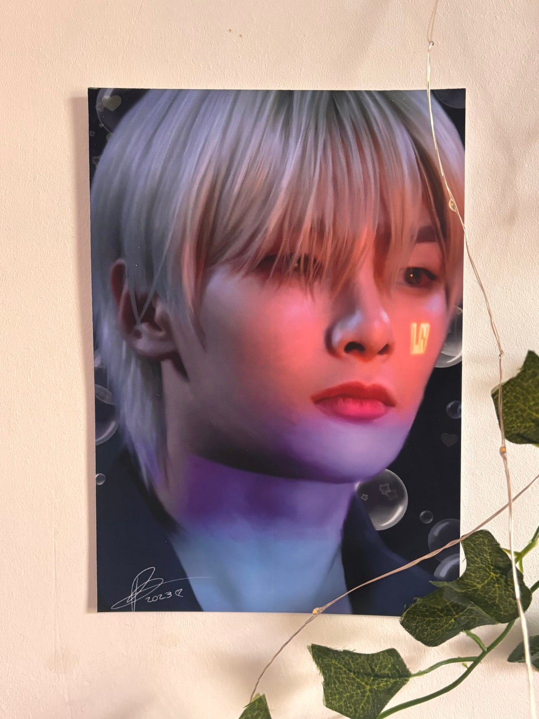 Stray Kids Neon Jeongin Art Print Gift for Stays - Etsy