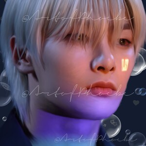 Stray Kids Neon Jeongin Art Print Gift for Stays - Etsy
