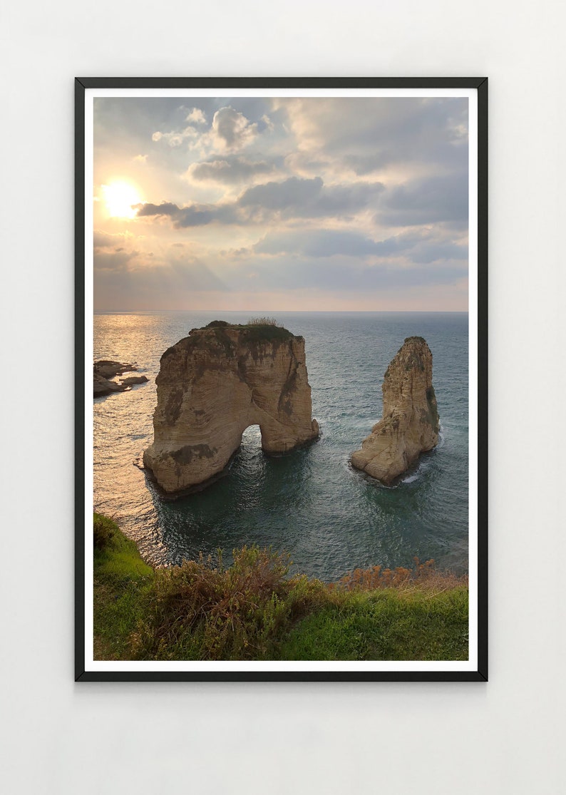Raouche, Beirut, Lebanon, Mediterranean, Rocks, Photography, Wall ...
