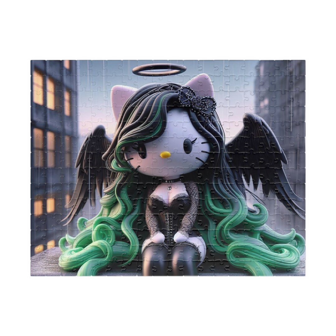 Enigmatic Elegance: the Goth Hello Kitty Inspired Puzzle 110, 252, 500 ...