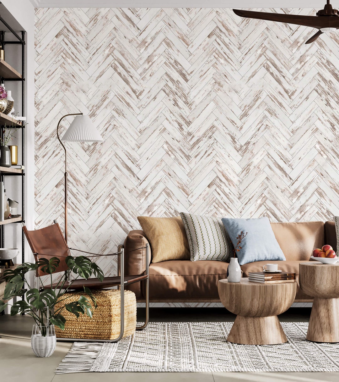 Wallpaper Distressed Wood Peel and Stick Self Adhesive or Traditional ...